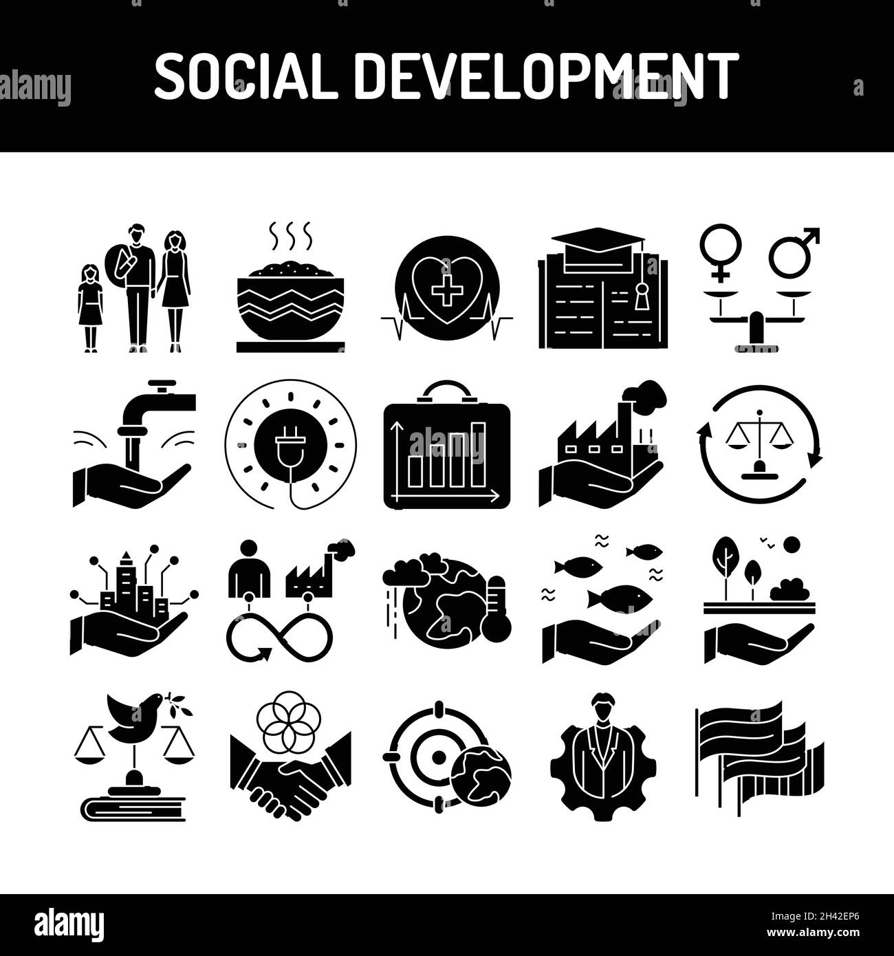 Corporate Social Responsibility Zeichen. Darstellung der Ziele für ...