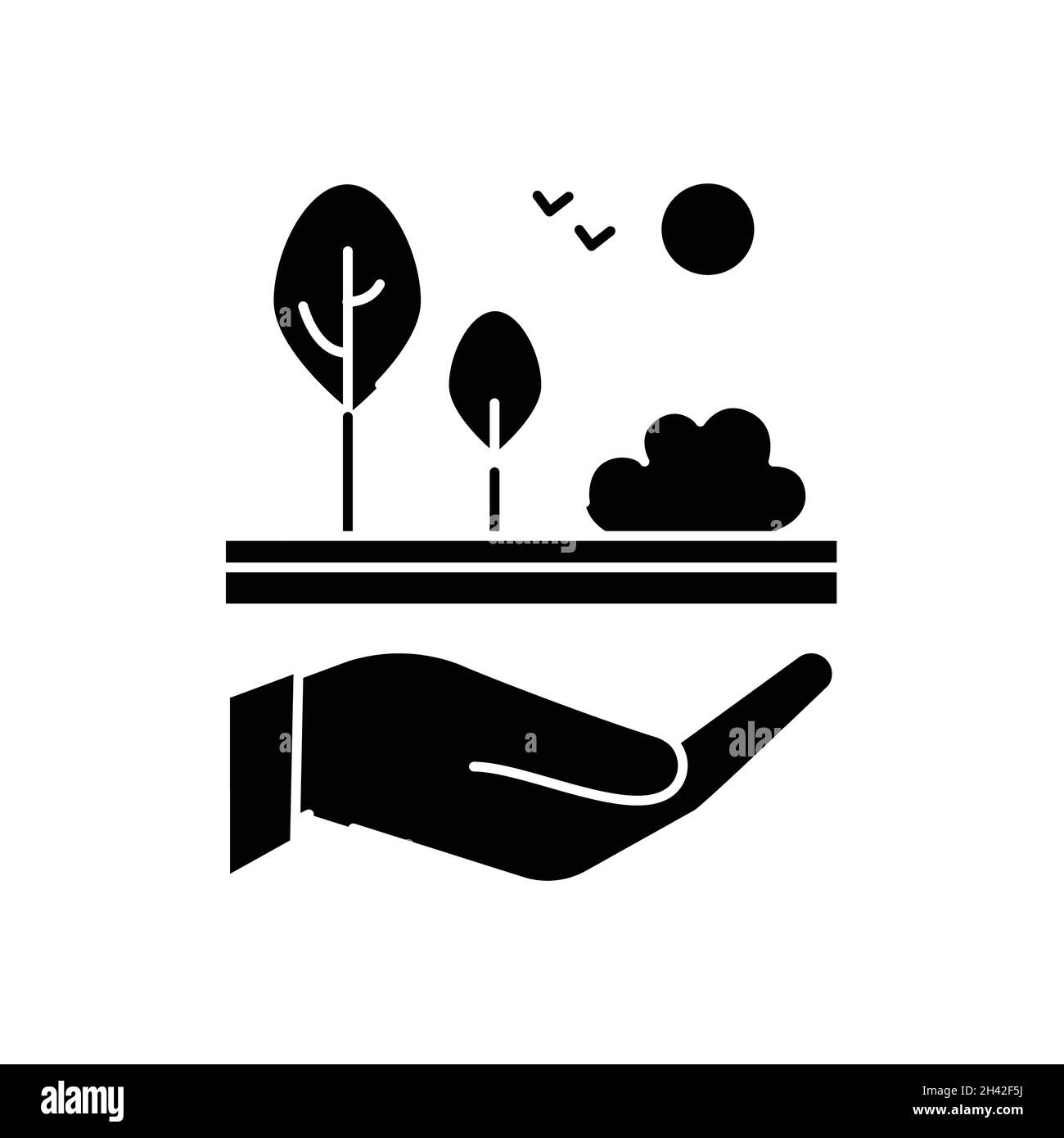 Das Leben auf dem Land Farbe Symbol. Soziale Verantwortung des ...