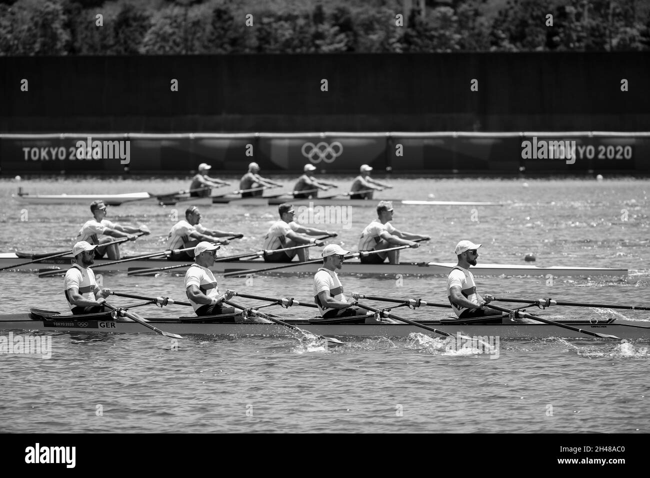 Fisa rudern Schwarzweiß-Stockfotos und -bilder - Alamy