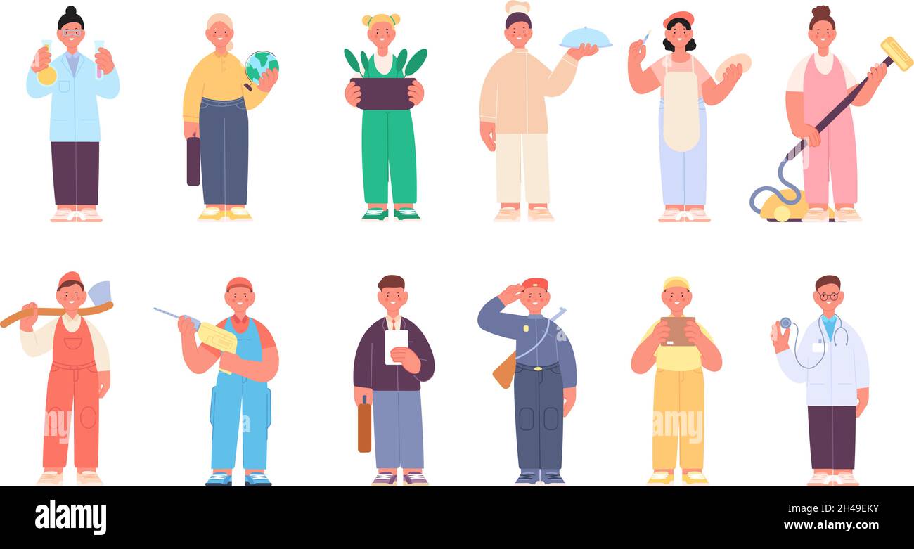 Comic figuren verschiedener berufe -Fotos und -Bildmaterial in hoher ...