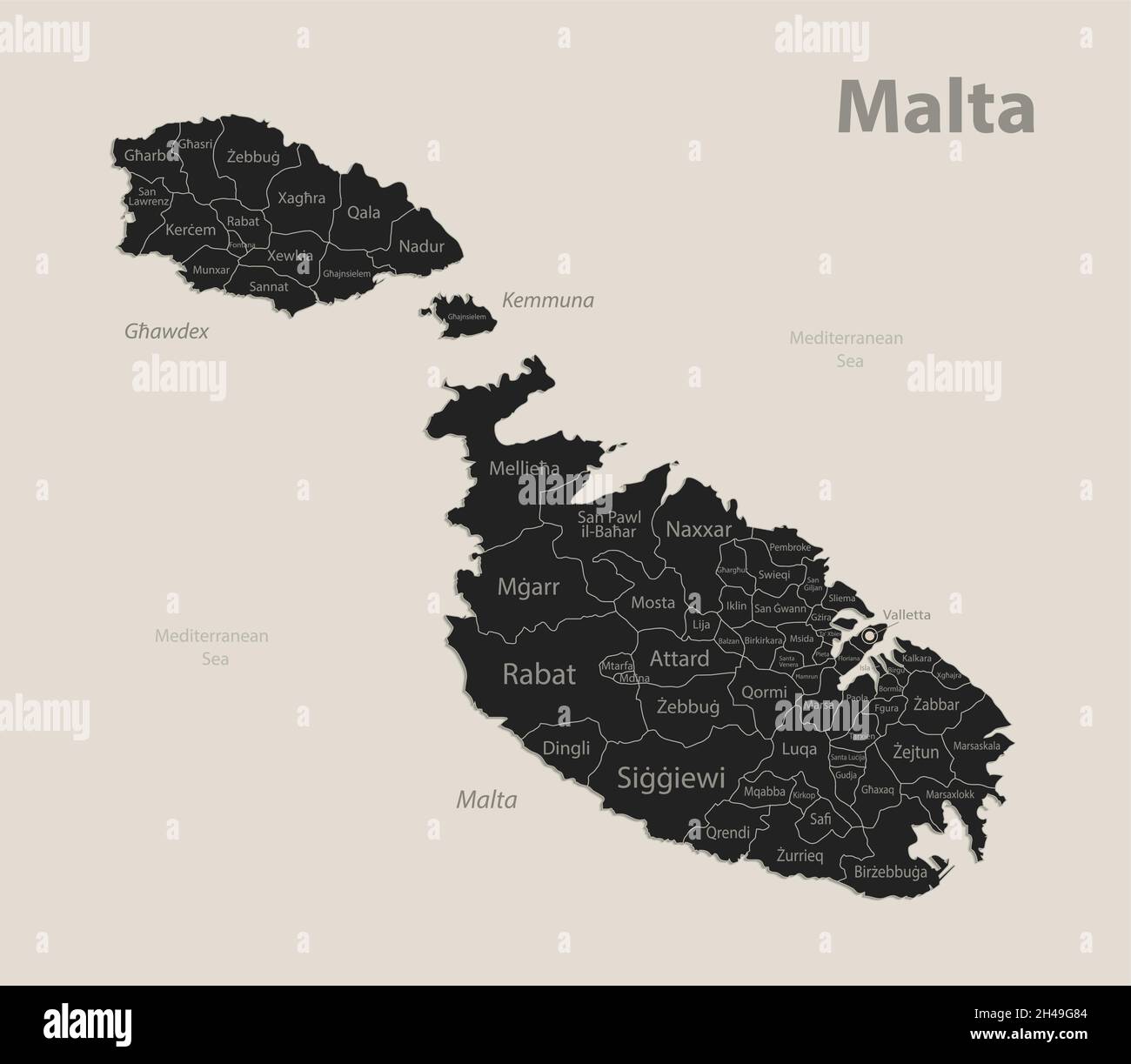 Malta umriss Stock-Vektorgrafiken kaufen - Alamy