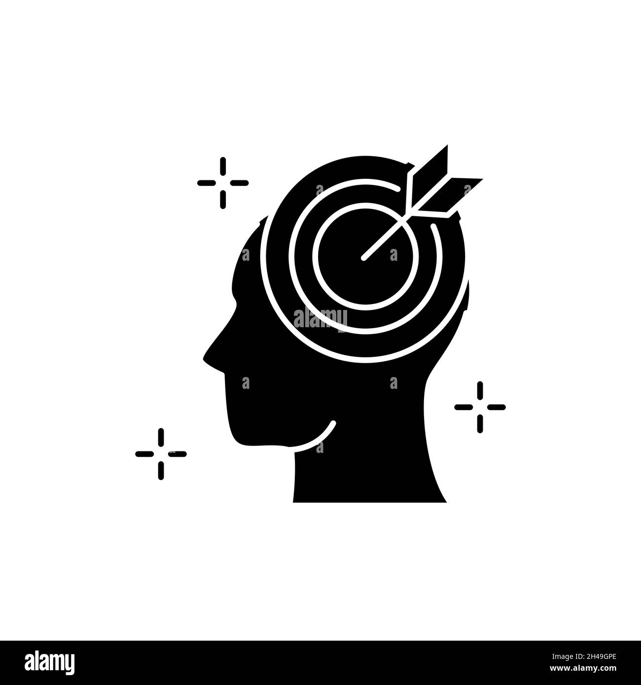 Symbol für die farbige Linie der Ziele. Piktogramm für Webseite, mobile ...