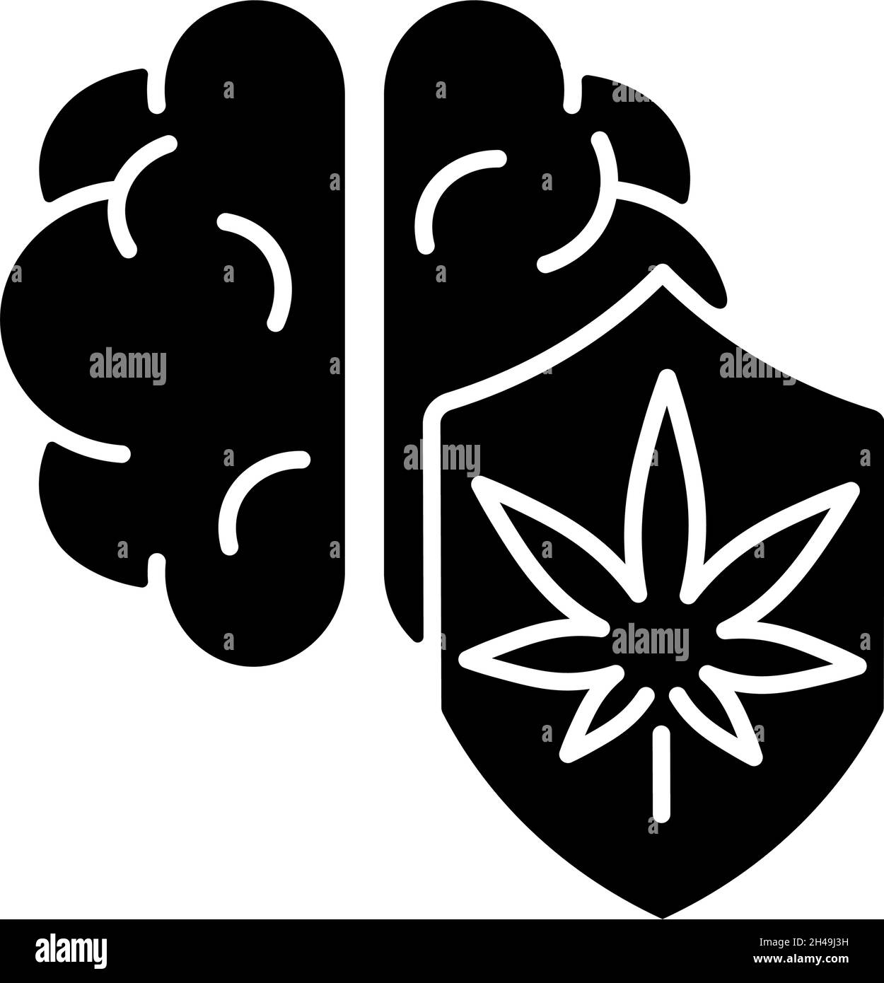 Cannabis gehirn illustration Stock-Vektorgrafiken kaufen - Alamy