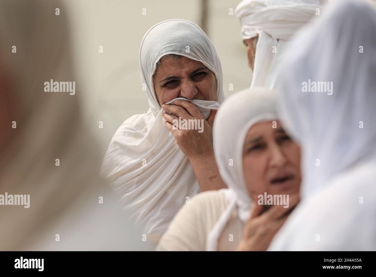 Bagdad, Irak. November 2021. Mandäische Frauen nehmen an einem ...