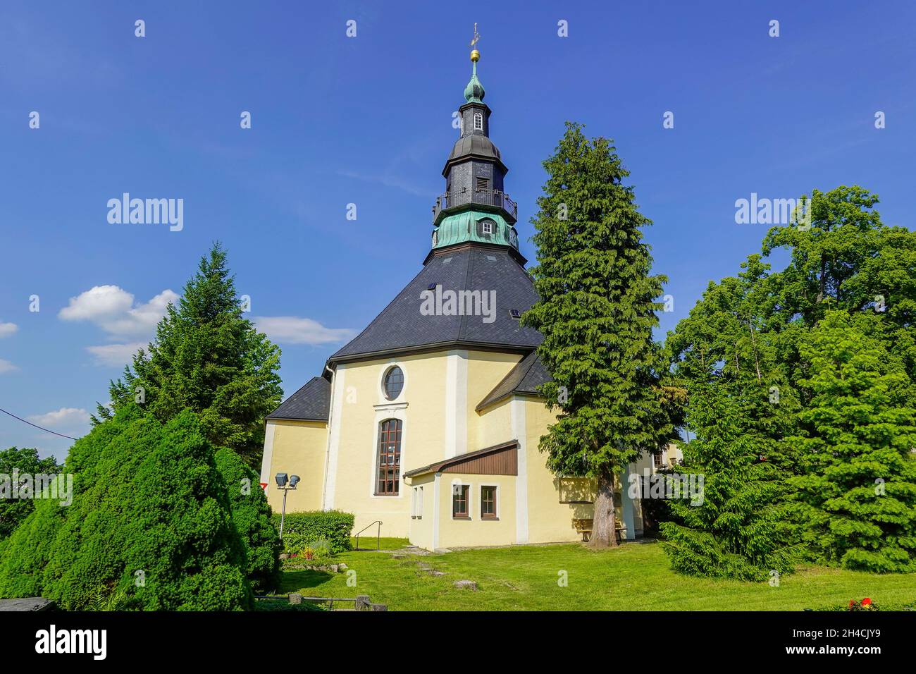 Bergkirche, Seiffen, Erzgebirge, Sachsen, Deutschland Stockfotografie ...