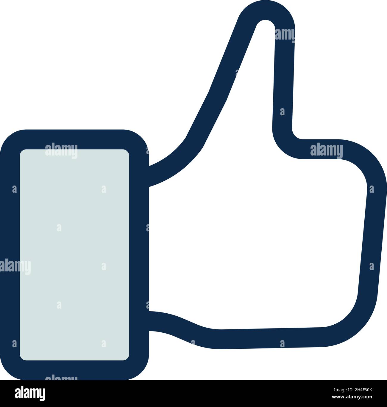 „Gefällt mir“-Symbol. Symbol „Daumen hoch“. Vorzeichen genehmigen Stock ...