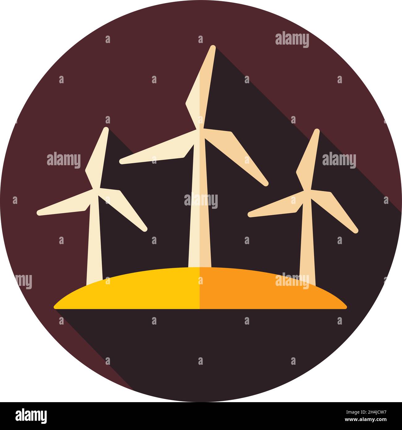 Mühle Flachbild-Symbol. Landwirtschaft unterzeichnen. Grafik Symbol für ...