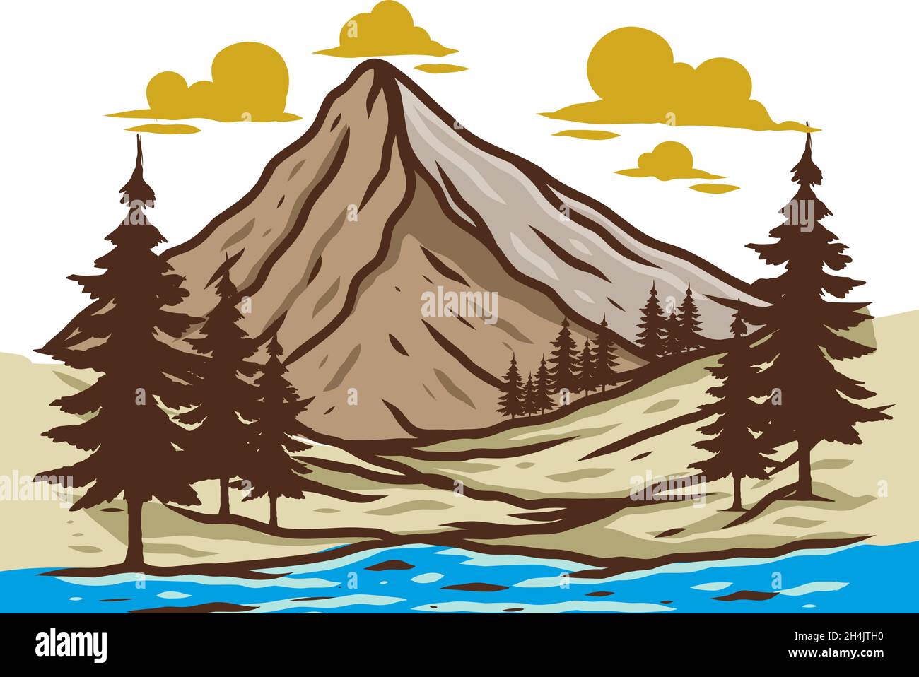 Disegno di montagna -Fotos und -Bildmaterial in hoher Auflösung – Alamy