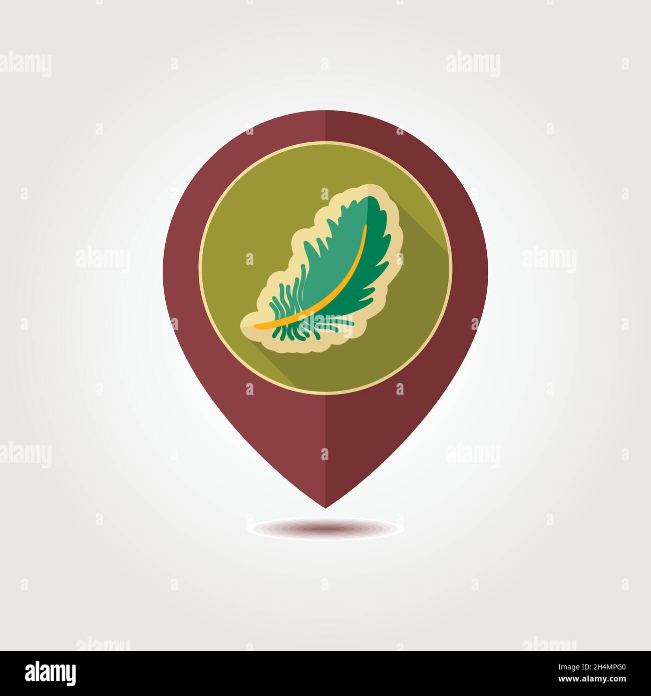 Feder pin Symbol Karte. Farm Animal Kartenzeiger. Karte Marker. Grafik ...