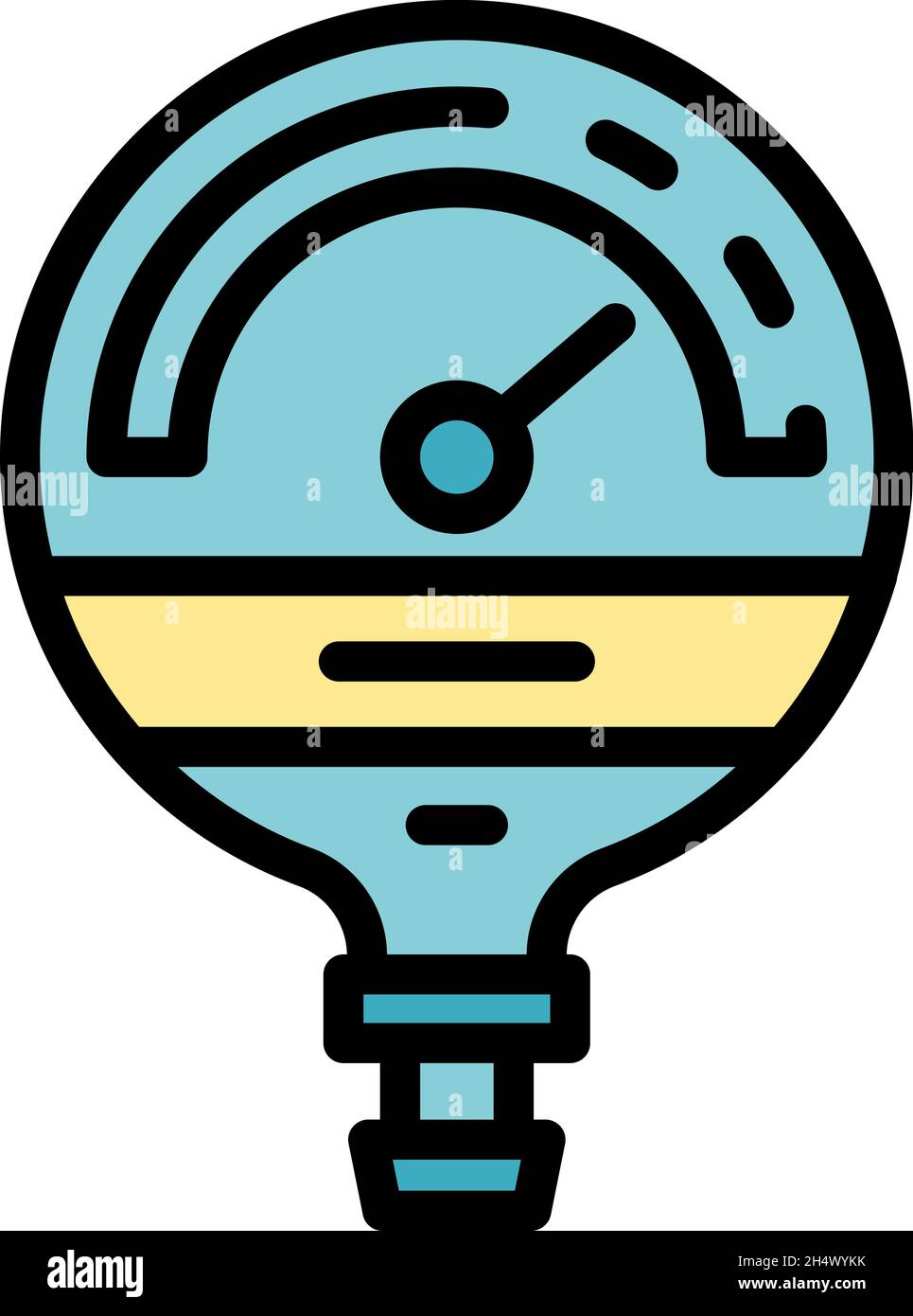 Industriesymbol für Manometer. Umriss Manometer Industrie Vektor Symbol ...