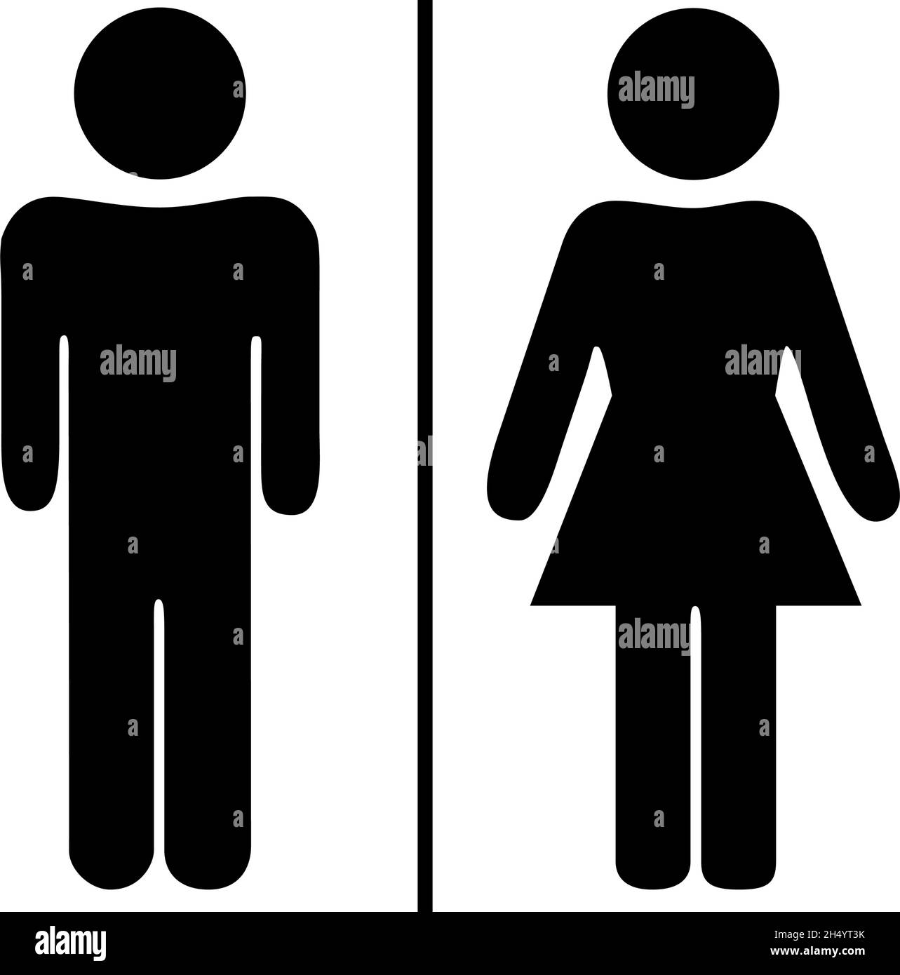 WC-Symbol. Symbol für Toiletten Unisex.Symbol für Toilette. Vektor Mann ...