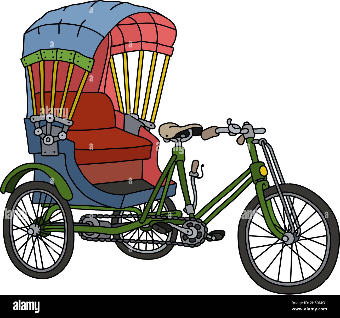 Blaue rikscha Stock-Vektorgrafiken kaufen - Alamy