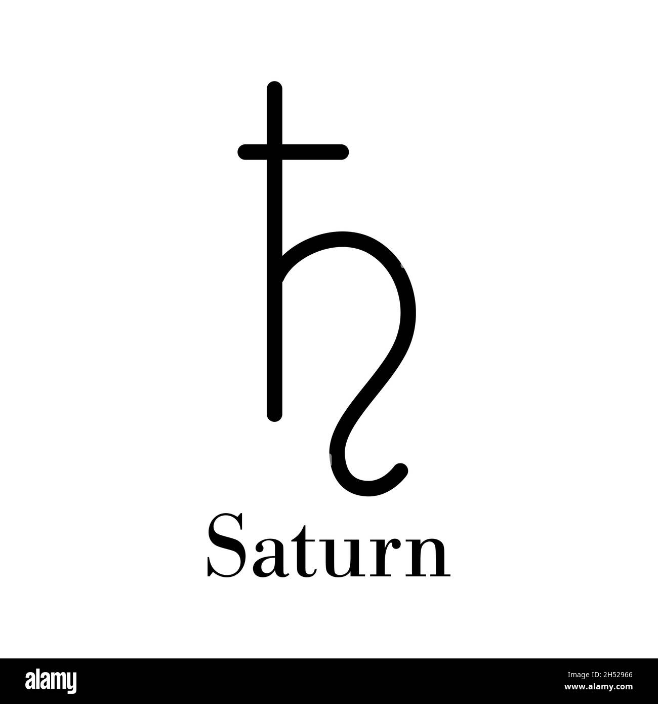 Saturn Symbol Zodiac And Astrology Symbol Of The Planet Saturn In Gold