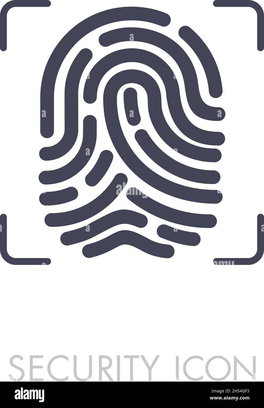 Fingerabdruck-Symbol. Fingerabdruck auf Hintergrund isoliert ...