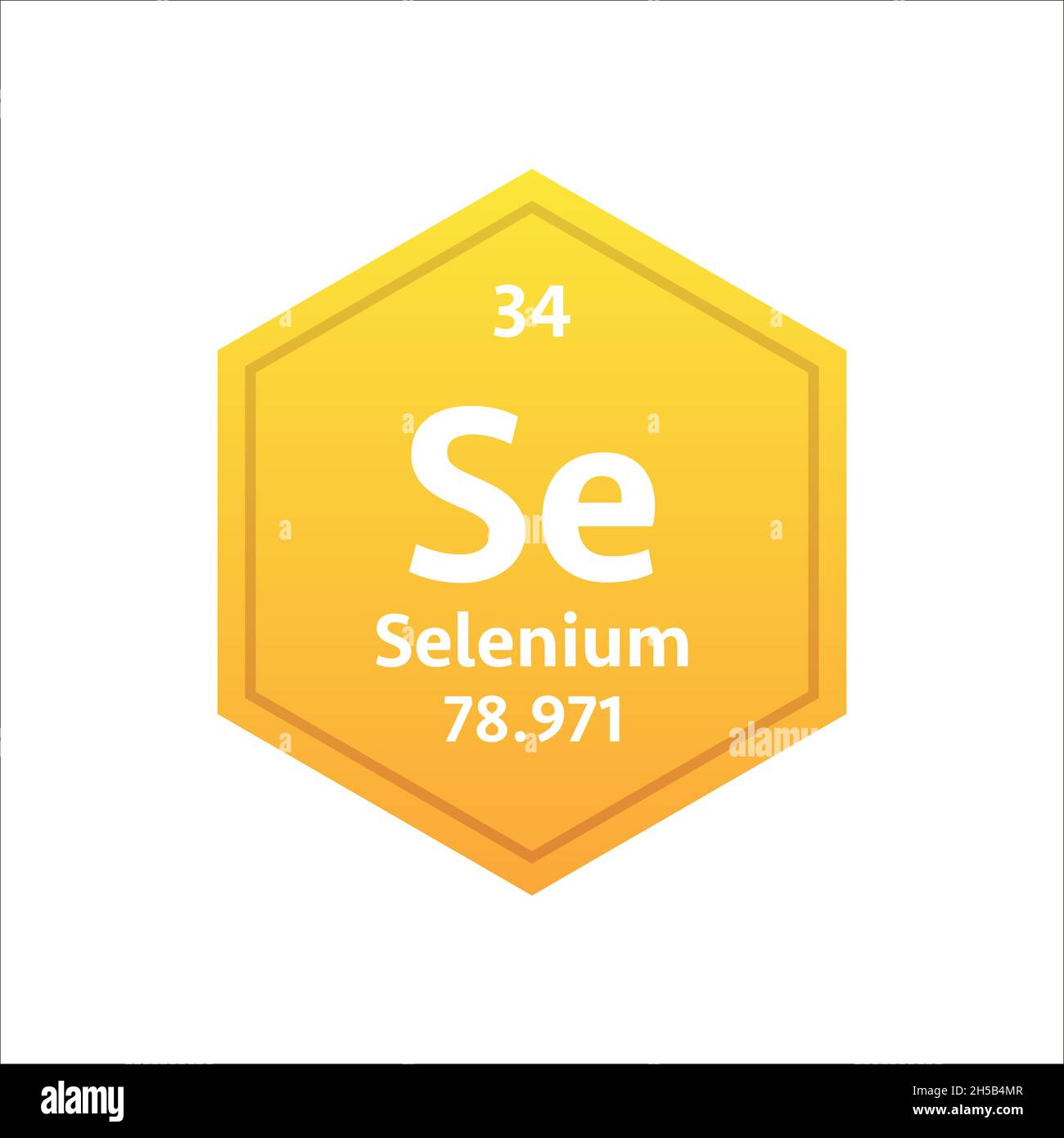 Selen-Symbol. Chemisches Element des Periodensystems. Vektorgrafik ...