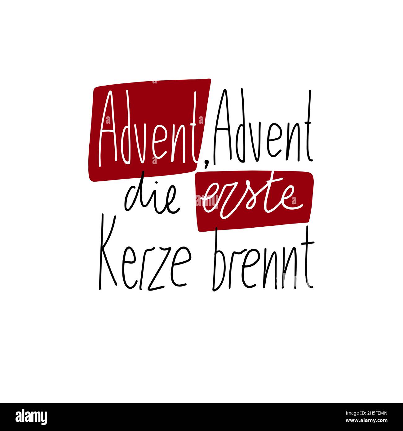 Advent kerze first -Fotos und -Bildmaterial in hoher Auflösung – Alamy