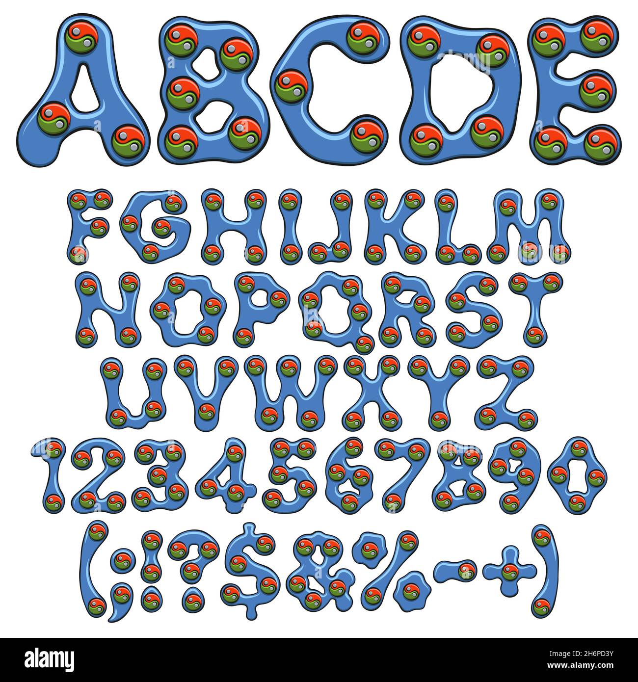 Alphabet, Zahlen und Zeichen sind die vier Elemente und sind Yin Yang ...