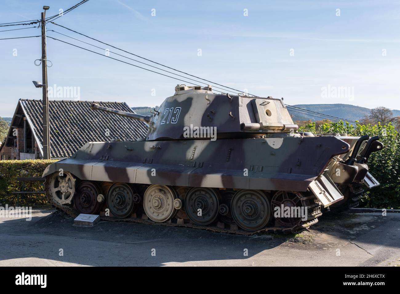 Stoumont, Belgien - 29. Oktober 2021. Dieser deutsche Tiger II Tank ...