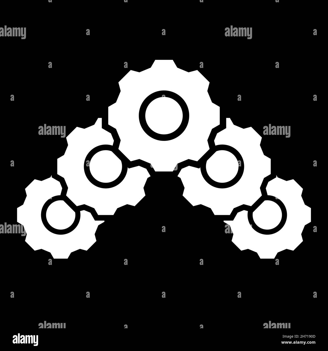 Symbol für Zahnrad, Zahnrad, Zahnrad. Reparatur, Wartung, Setup und ...
