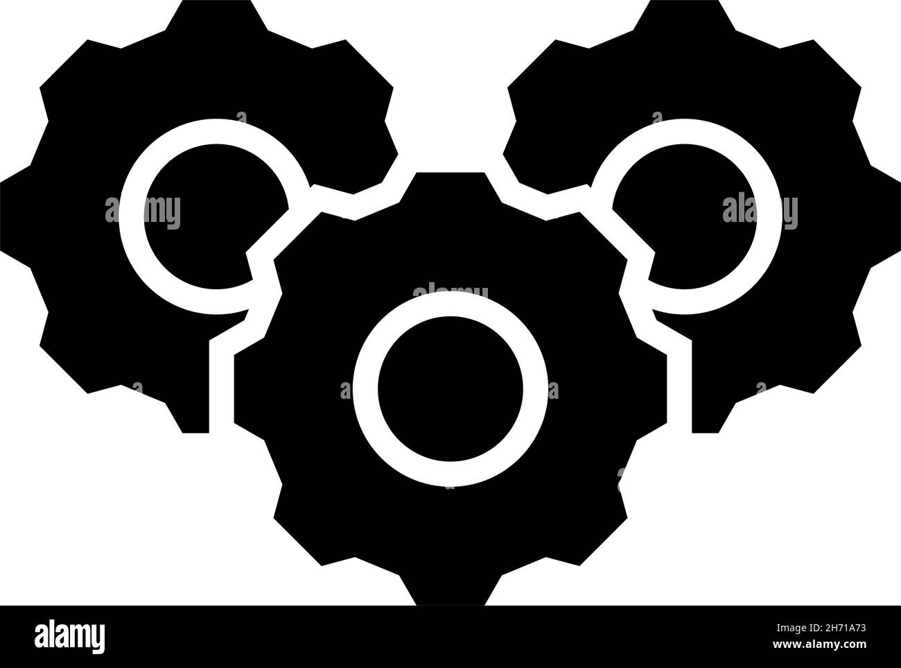 Symbol für Zahnrad, Zahnrad, Zahnrad. Reparatur, Wartung, Setup und ...