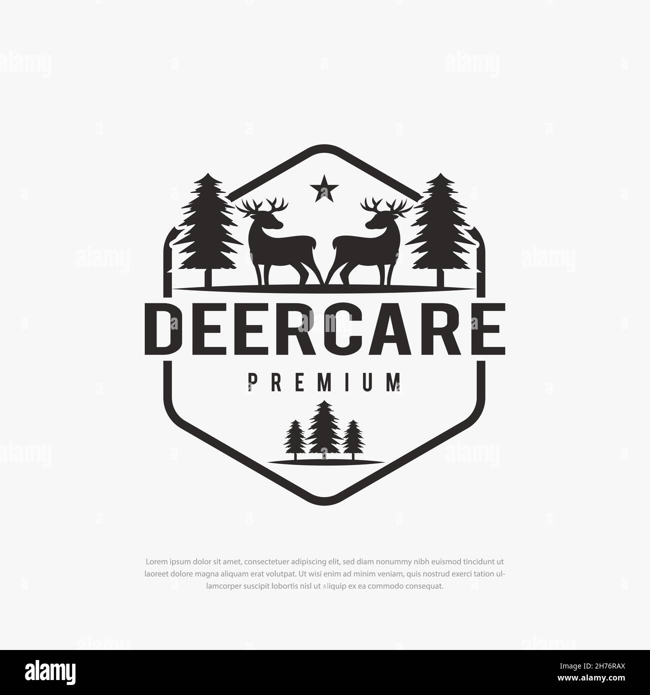 Buck hirsch silhouette vektor illustration Stock-Vektorgrafiken kaufen ...