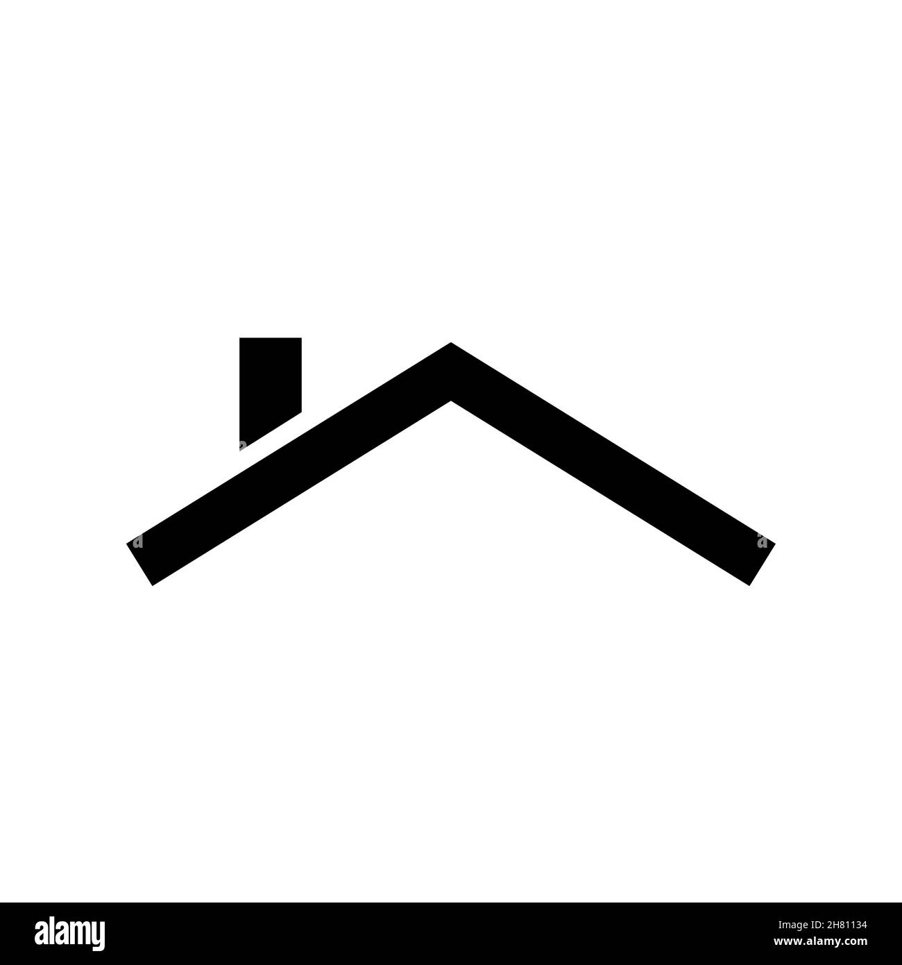 House Dach Symbol Logo Vektor Silhouette. Flaches Dachhaus Symbol ...