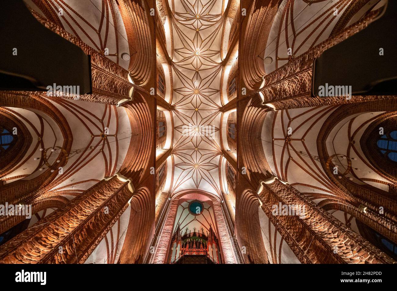 24. November 2021, Niedersachsen, Lüneburg: Die St.-Nicolai-Kirche wird ...