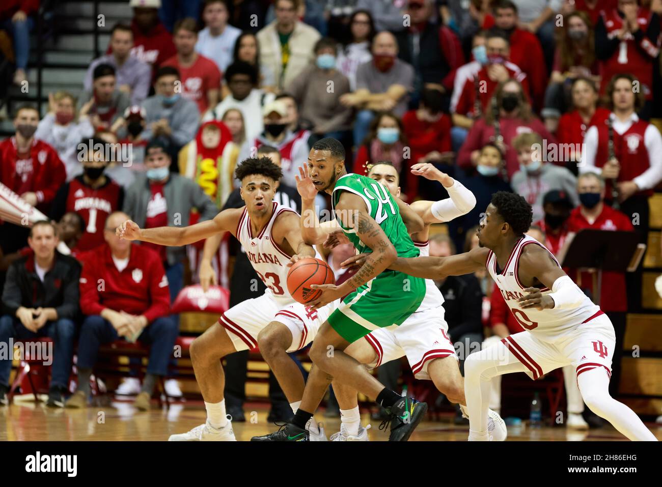 BLOOMINGTON, UNITED STATES - 2021/11/27: Indiana Hoosiers Stürmer ...