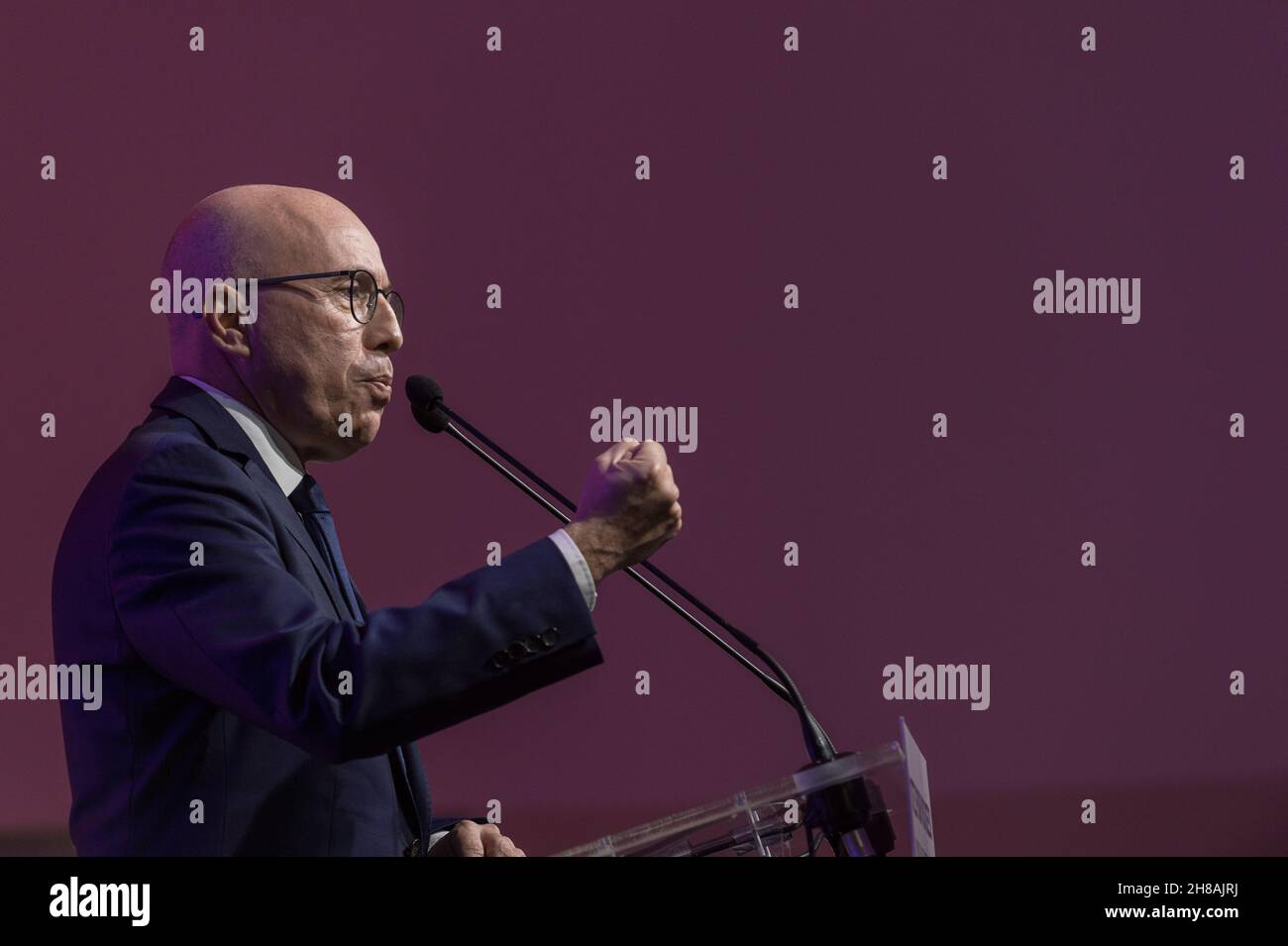 Levens, Frankreich. 28th. November 2021. Eric Ciotti Seen spricht ...