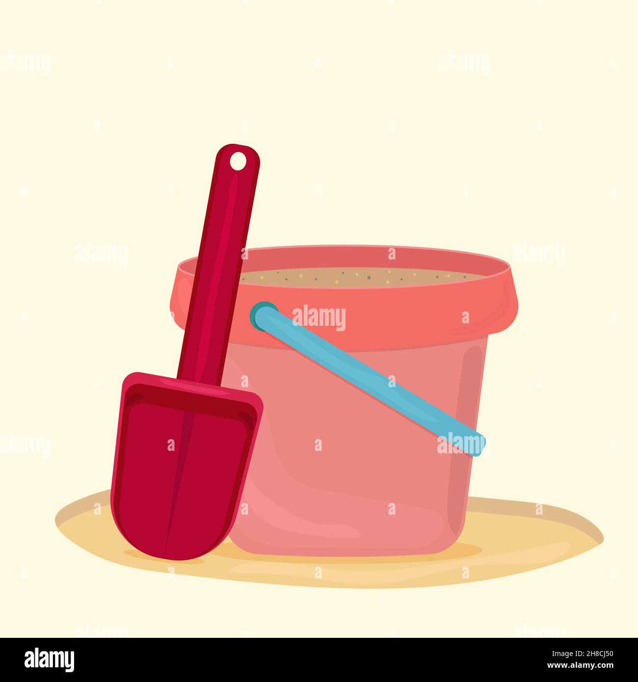 Kind mit eimer strand Stock-Vektorgrafiken kaufen - Alamy