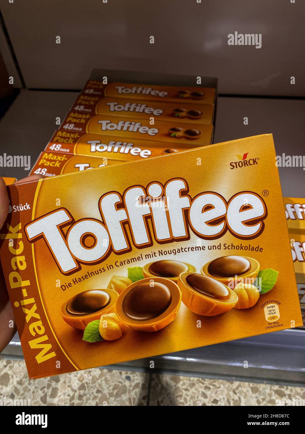 Rheinbach, Deutschland 12. Oktober 2021, Eine Packung 'Toffifee' vor ...