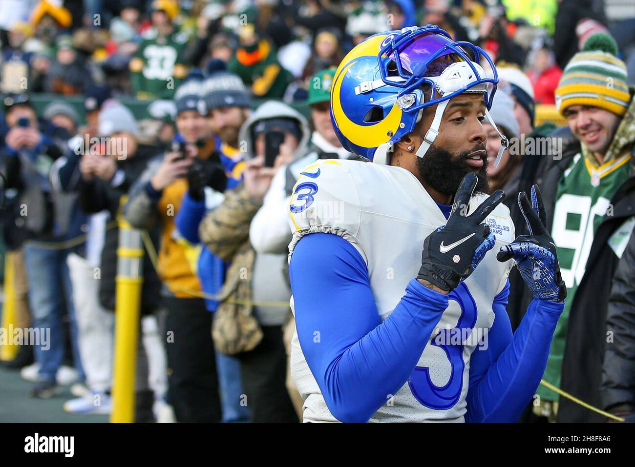 28. November 2021: Odell Beckham Jr. (3), ein Empfänger von Los Angeles ...