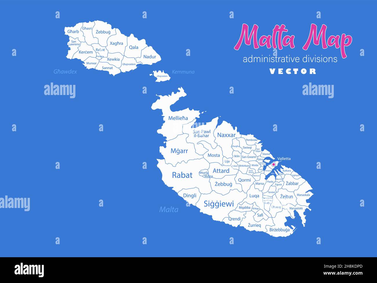 Malta political map capital valletta -Fotos und -Bildmaterial in hoher ...