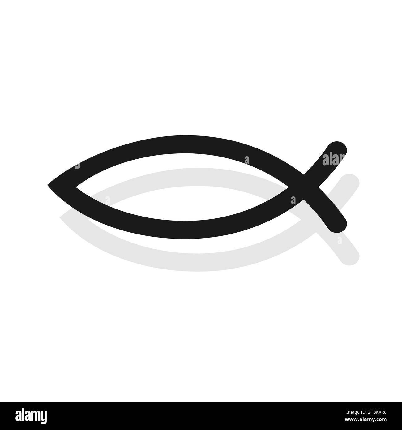 Christian Symbol Ichthys, Jesus Fisch Zeichen Vektor Stock Illustration ...