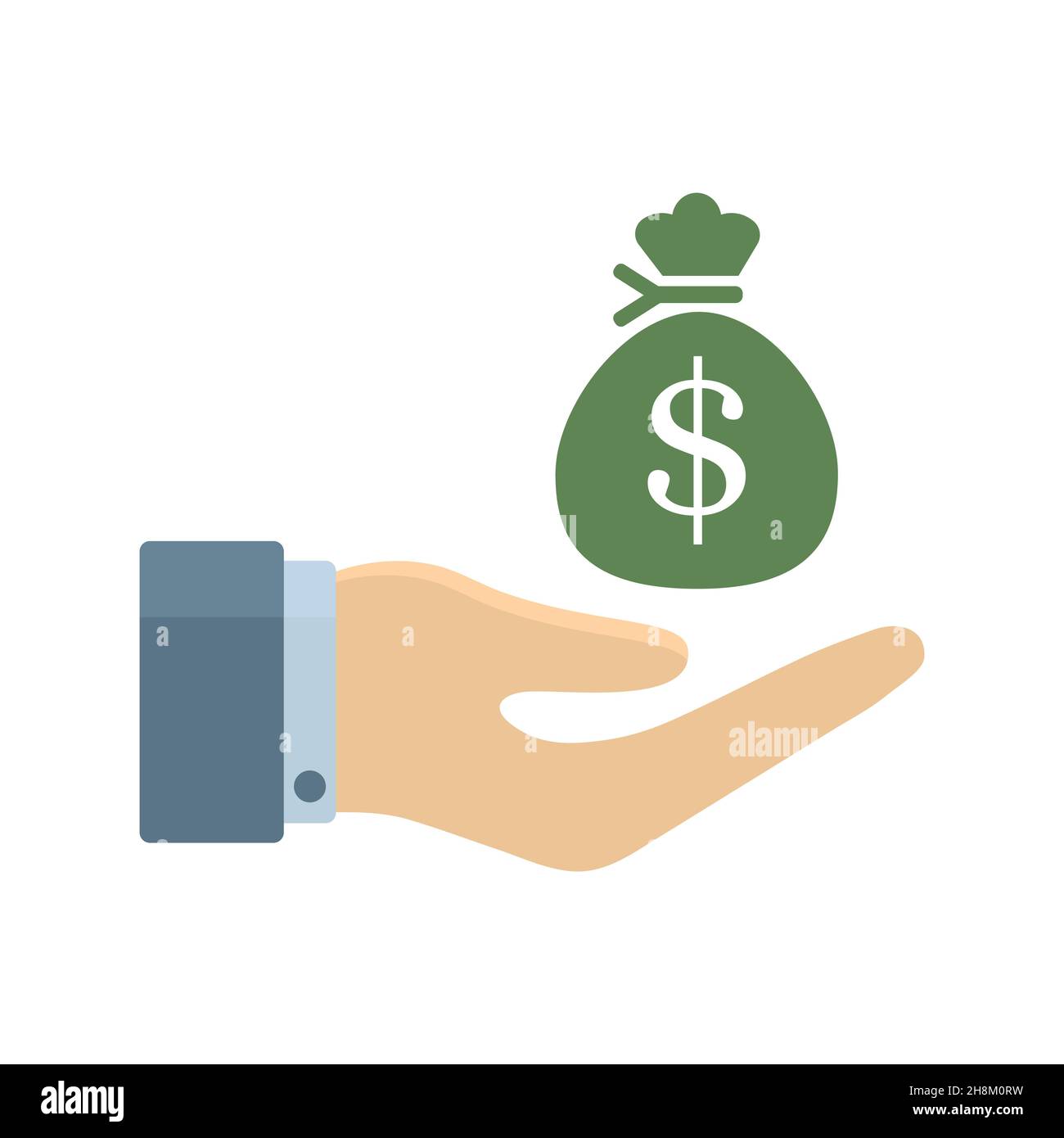 Piktogramm des Geldes in der Hand, Vektor beste flache Symbol, EPS ...