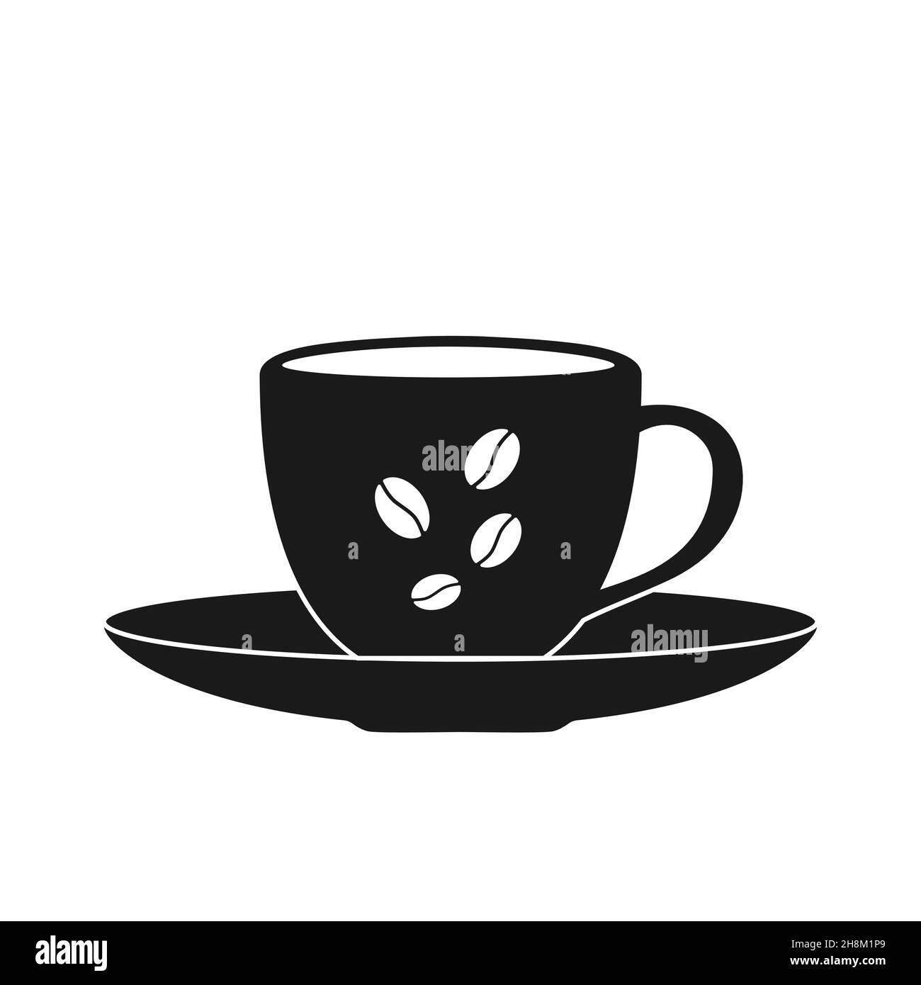 Kaffee Symbol Vektor, Zeichen und Symbol für Design, Präsentation ...