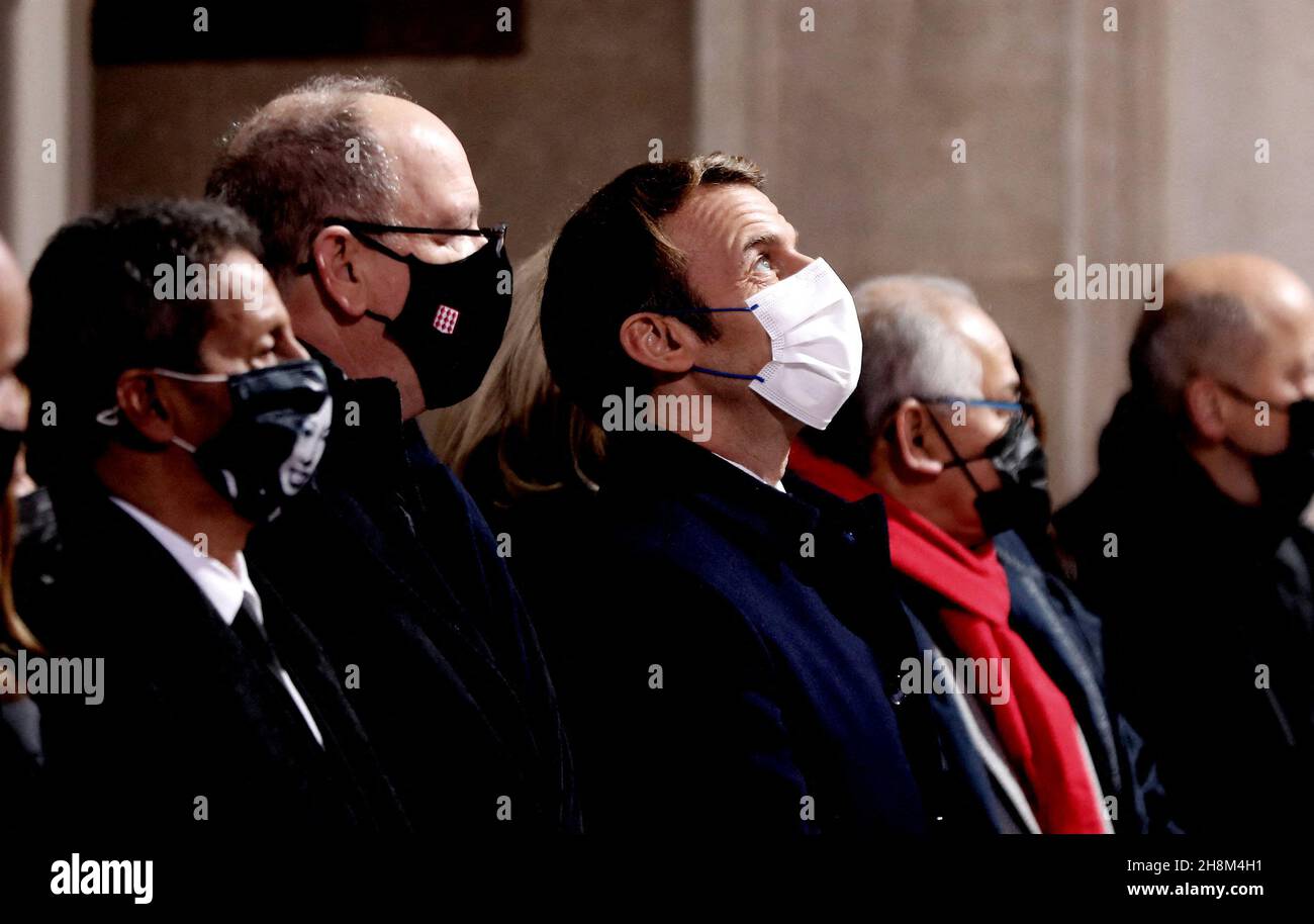 Brian Bouillon-Baker, fils de JosÃ©phine Baker, Le Prince Albert II de Monaco et le PrÃ©sident ...