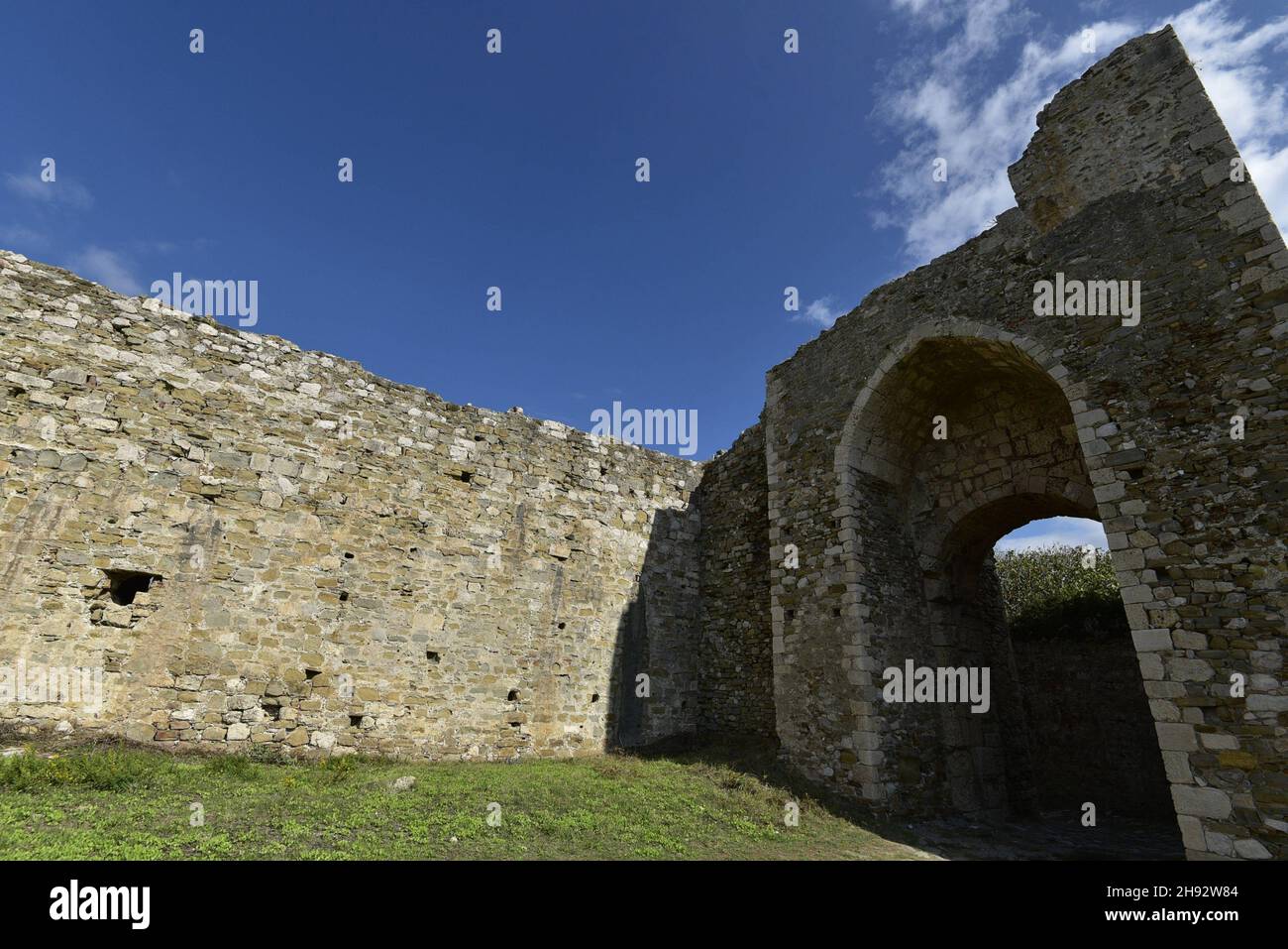 Hauptgewölbtes Eingangstor der Burg Methoni eine mittelalterliche ...