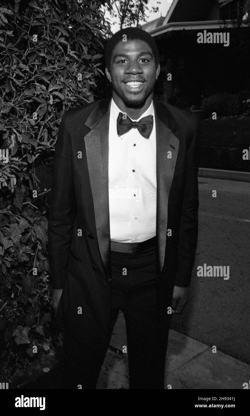 Magic Johnson sah, wie er am 17. Juni 1981 zu einer Party in der neu ...