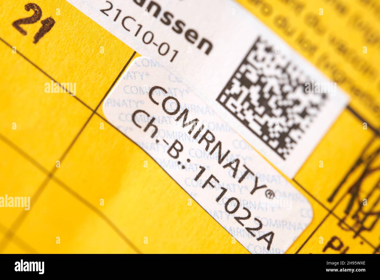 Comirnaty label -Fotos und -Bildmaterial in hoher Auflösung – Alamy