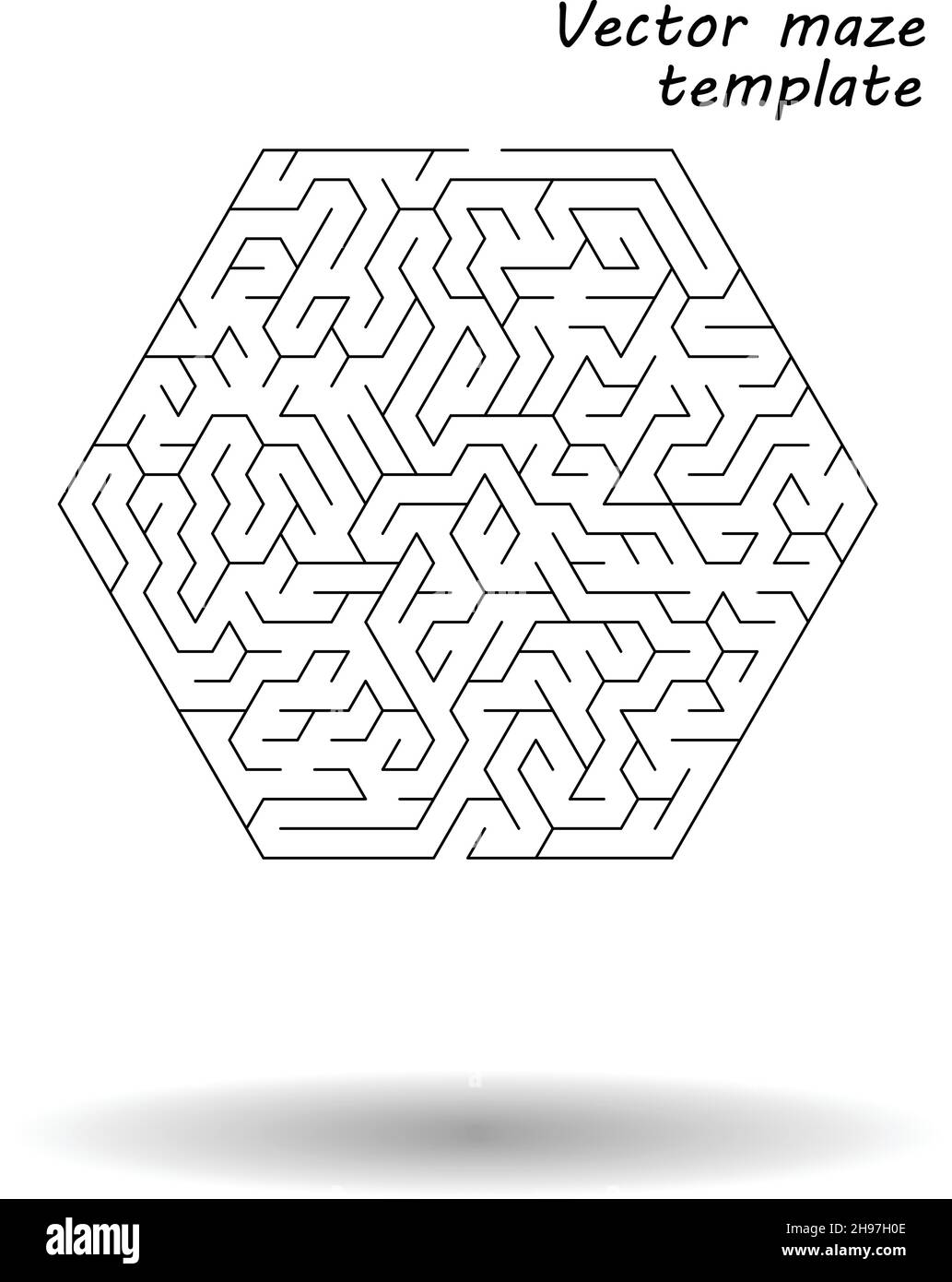 Maze Vektor-Illustration isoliert auf weißem Hintergrund ...