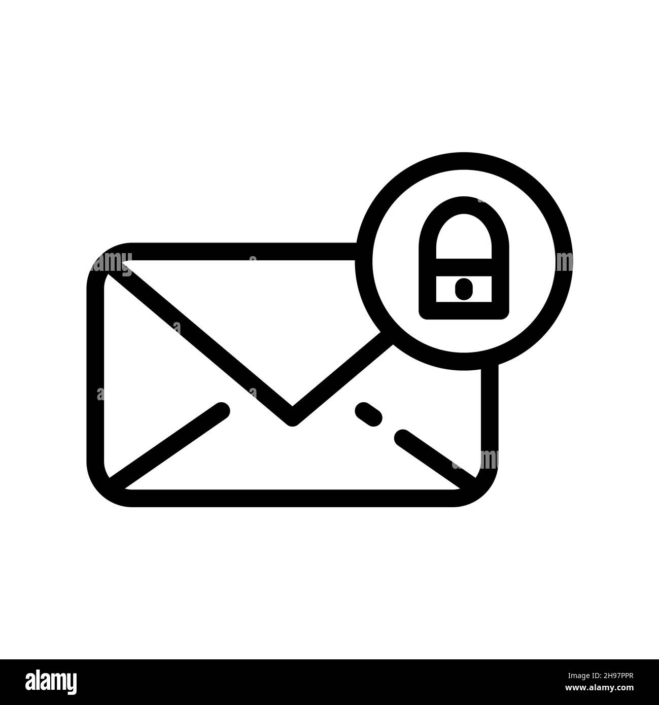 E-Mail-Symbol. Nachricht senden Piktogramm für Web. Linienhub-Vektor ...