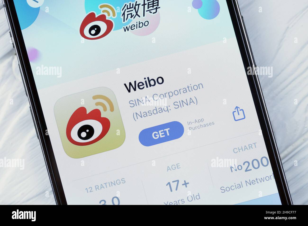 Logo sina weibo -Fotos und -Bildmaterial in hoher Auflösung – Alamy