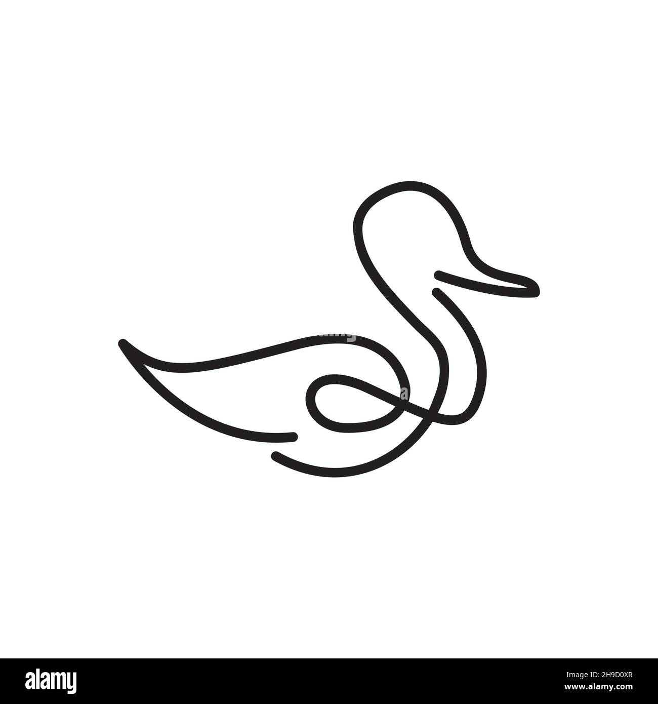 Handgezeichnetes entenlogo Stock-Vektorgrafiken kaufen - Alamy