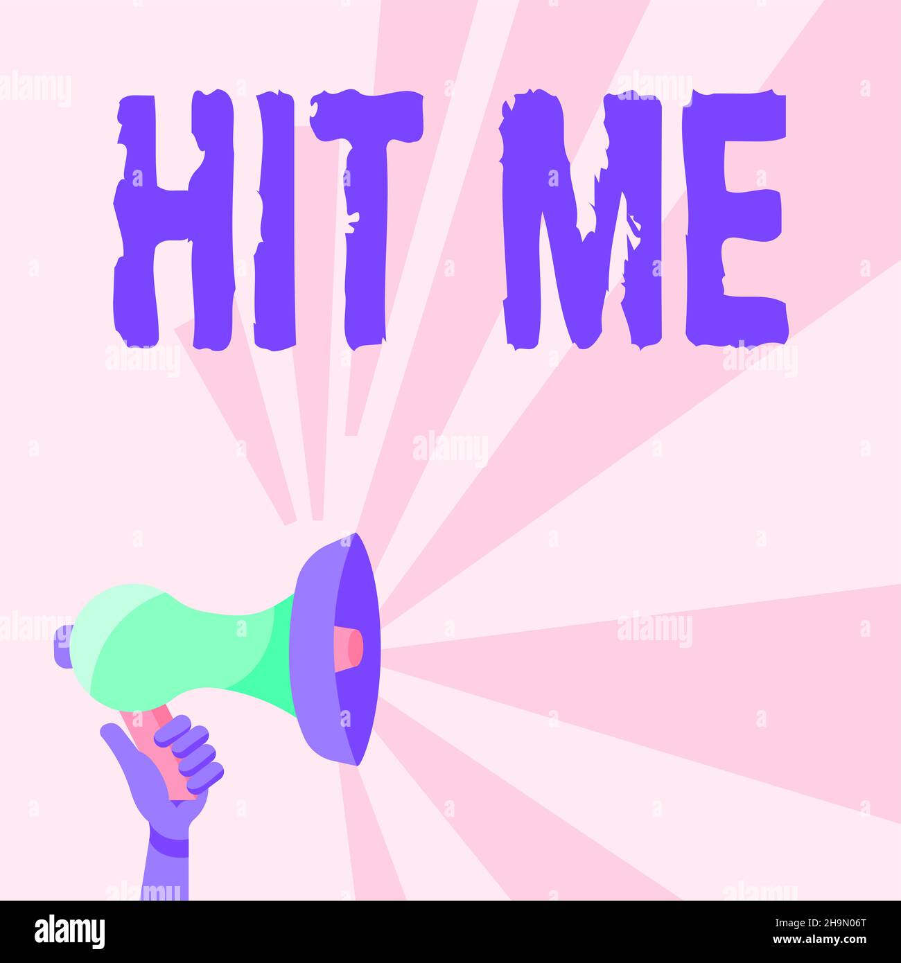Handschrift Text Hit Me. Geschäftsidee jemand bitten, seine Hand in ...