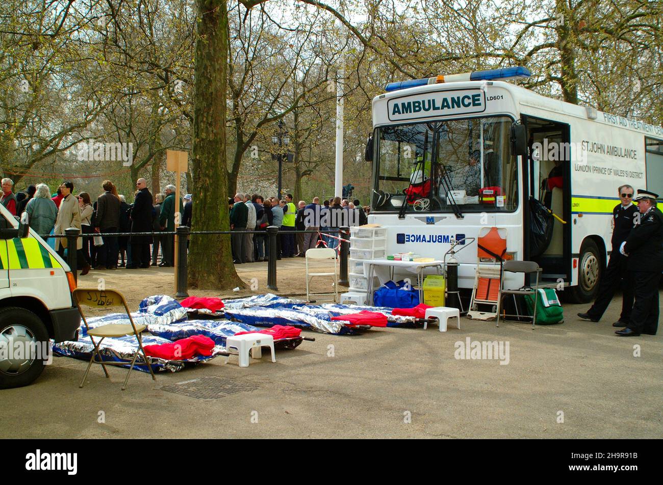 St. John Ambulance First Aid Post at the Funeral of HRH Queen Elizabeth ...