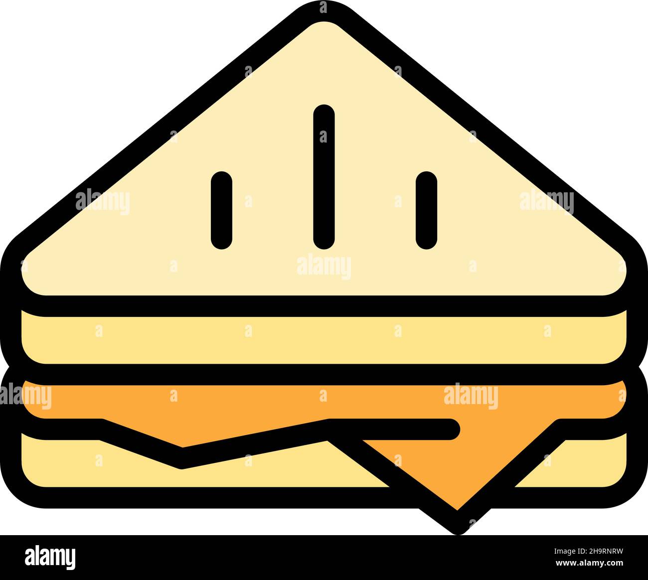 Sandwich-Symbol. Kontur Sandwich Vektor Symbol Farbe flach isoliert ...