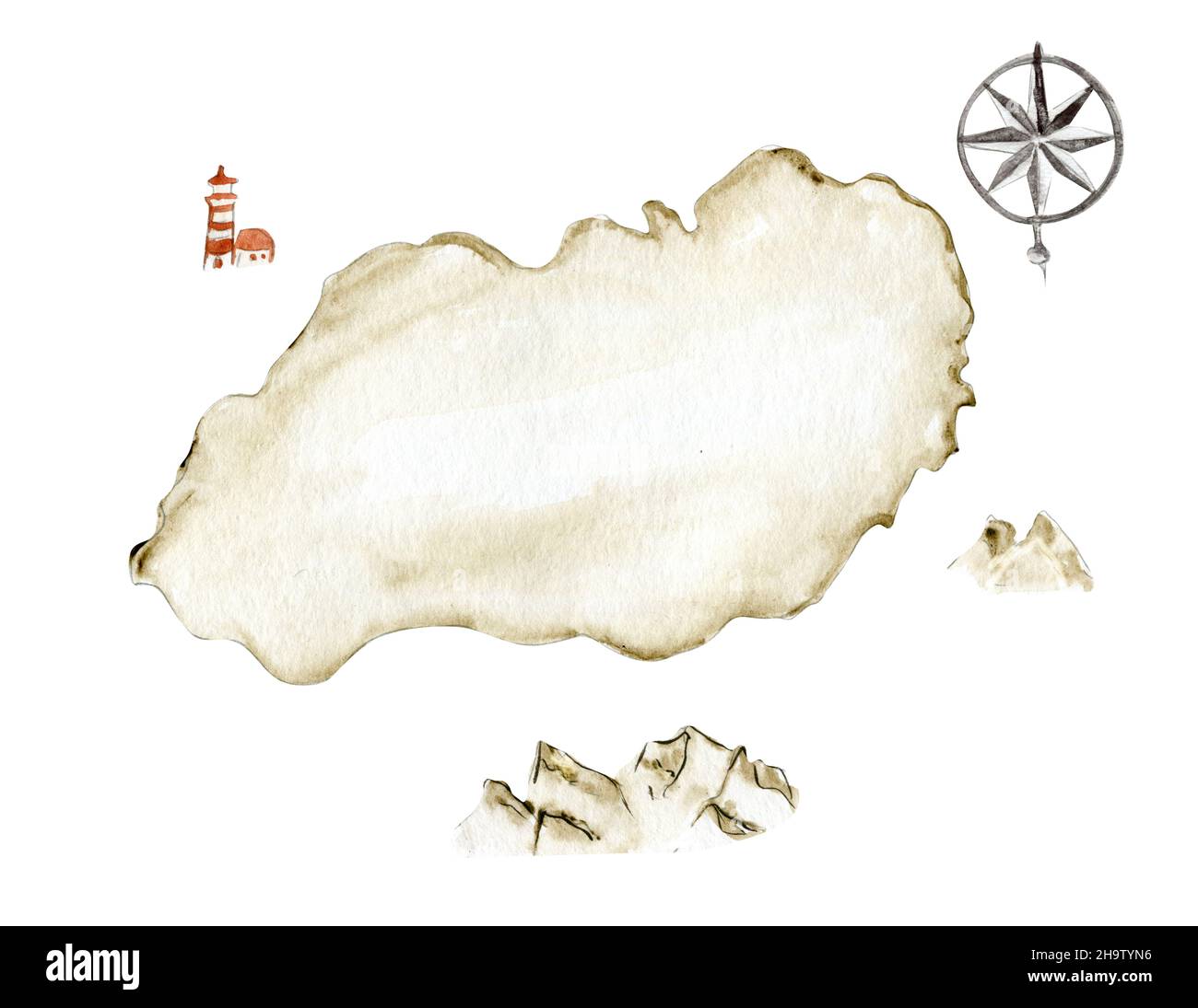 Ein Satz handgemalter Aquarellelemente zum sofortigen Download ...