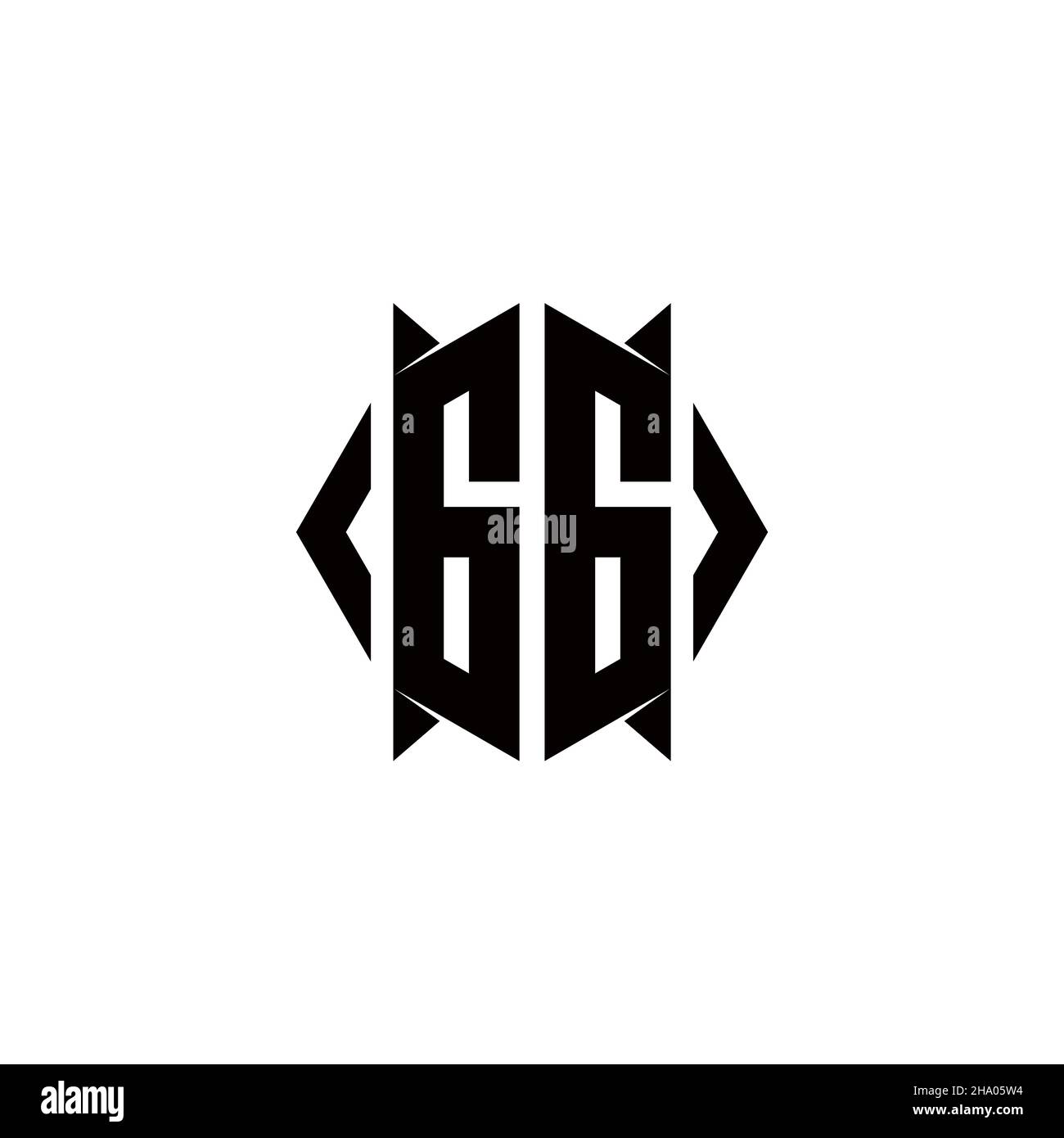 GG Logo Monogramm mit Schild Form Designs Vorlage Vektor-Symbol modern ...