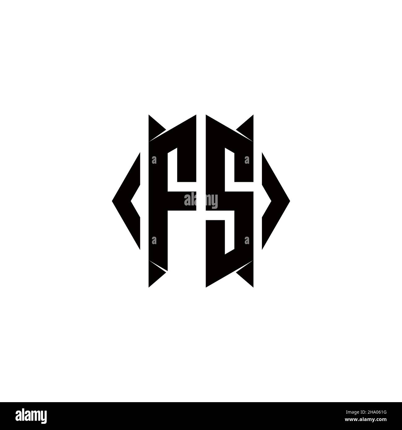 FS Logo Monogramm mit Schild Form Designs Vorlage Vektor-Symbol modern ...